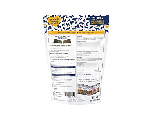 Proden Plaque Off Mini Dental Bones Vegetable Fusion and Blueberry 20 Count / 12 Ounces, Brown (PDDCB7)