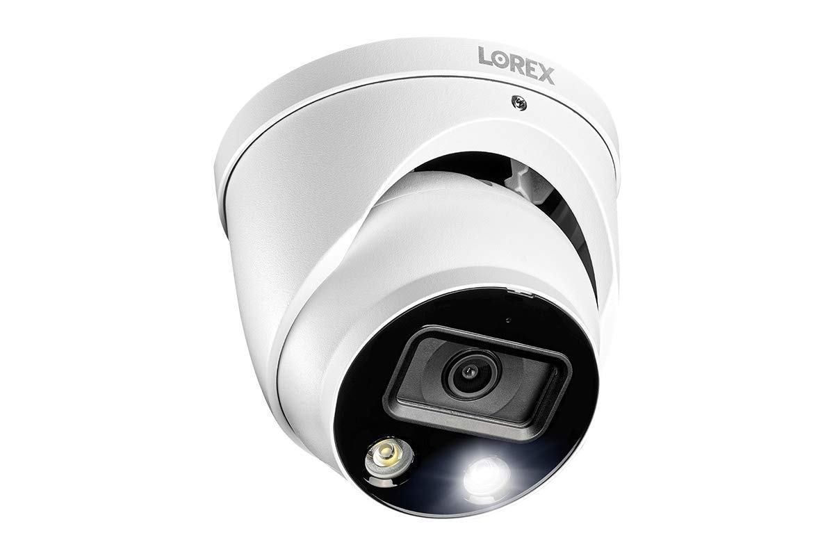 Lorex 4K Ultra HD Smart Deterrence Indoor/Outdoor IP Metal Dome Security Add-On Camera with Smart Motion Detection Plus | Two-Way Talk Audio (Requires Recorder)