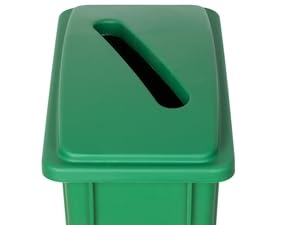 23 Gallon Slim Rectangular Recycling Can and Lid with Slot Tash Can Waste Bin Kitchen Trash Can (Green)