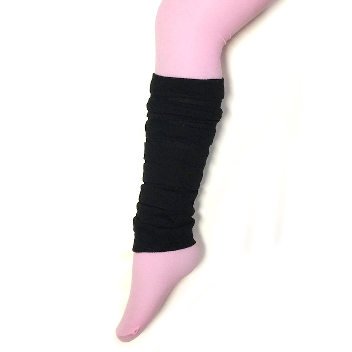 Bowbear Little Girls 3 Pair Layered Ruffles Leg Warmers, White, Black, Pink
