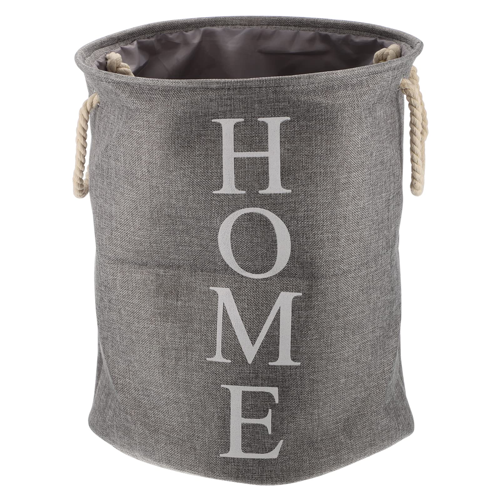 Abaodam 1pc Storage Hamper Space- Bedroom Container Rope Nursery Foldable Folding Handle Letter Washing Clothing Kids Cylinder Fabric Linen Bucket Saving Multipurpose Home with Bin