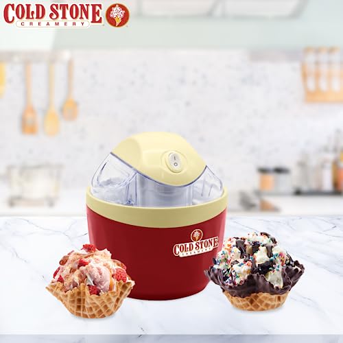 Cold Stone Creamery Ice Cream Maker Machine for Ice Cream, Gelato, Sorbet, Frozen Yogurt with Mixing Bowl- 1 pint