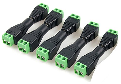 exgoofit DC Power Connector 15 Pairs 12V Male+Female 2.1x5.5MM DC Power Jack Plug Adapter Connector for CCTV Camera and LED Strip Light