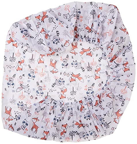 Little Love By Nojo Lil Fox, Grey, Orange, White 3Piece Nursery Mini Crib Bedding Set With Comforter, 2 Fitted Mini Crib Sheets, Orange, Grey, White, Charcoal