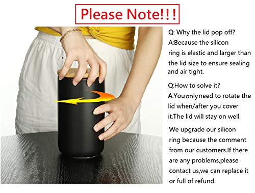 MilkyWay Ceramic Food Storage Jar Canister Modern Design Food Canisters with Airtight Seal Bamboo Lid,Loose Tea Coffee Spice Nuts Snacks Seasonings Storage Jar Canister Caddy (White 7.03oz/200ml)
