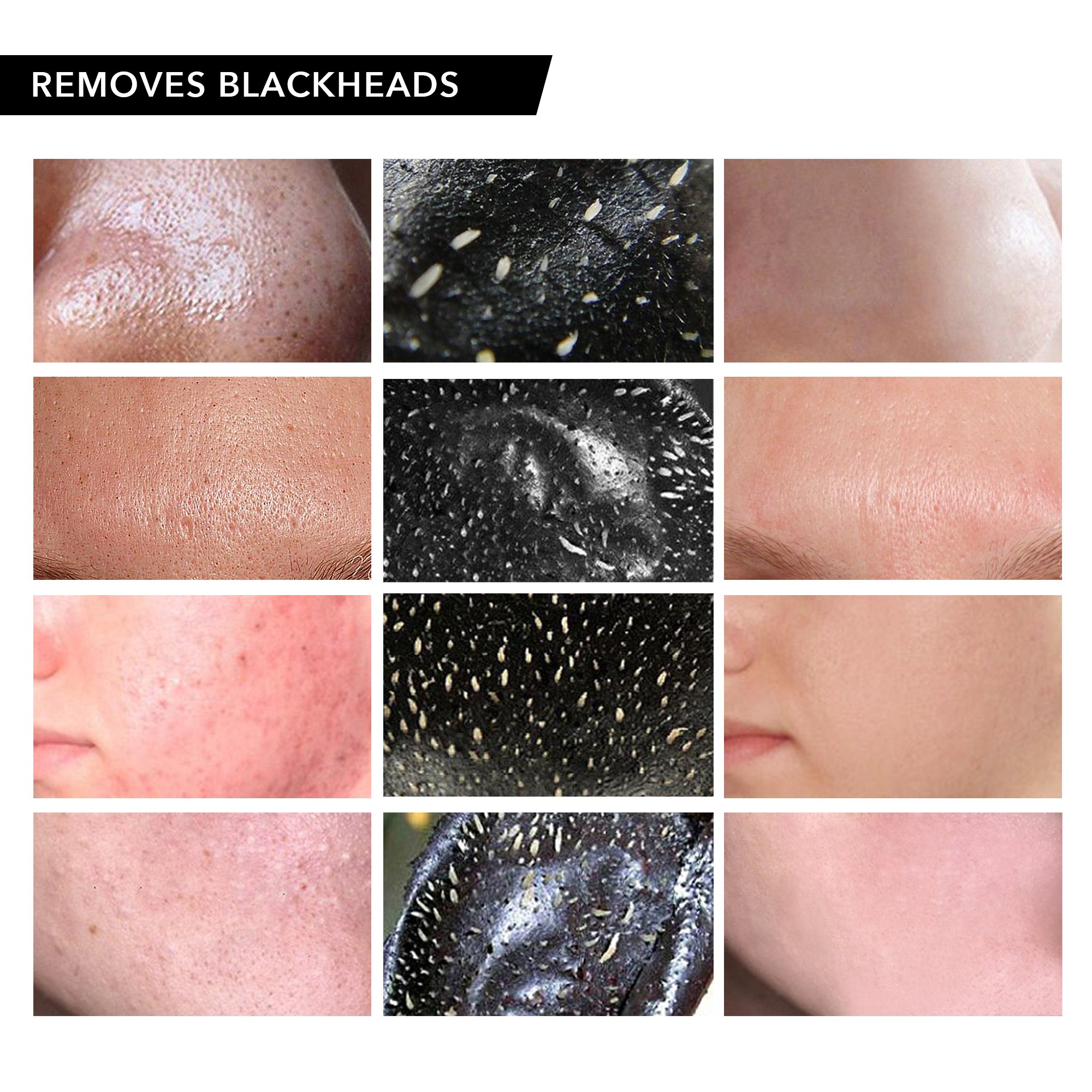 Vassoul Blackhead Remover Mask, Peel Off Blackhead Mask - Deep Cleansing Black Mask, Bamboo Activated Charcoal Peel-Off Mask (V002)