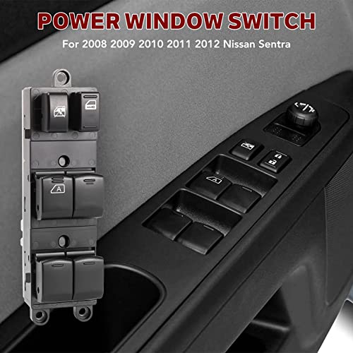 25401-ZJ60A Driver Side Master Power Window Switch Replacement for Nissan Sentra 2008 2009 2010 2011 2012, Replace# 25401-ZN50C