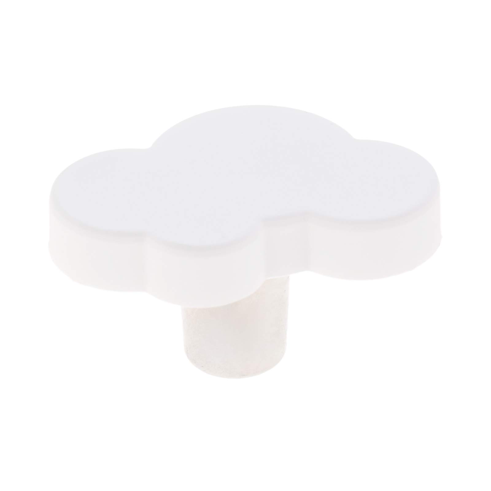 Mgoodoo Cloud Cartoon Kids Room Knob, 4.5cm Cute White Dresser Handles Soft Rubber Decor Pull for Door Wardrobe Toy Organizer Box Bookcase Bedroom Single Hole