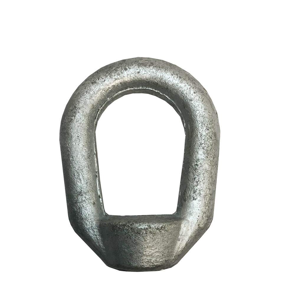 DBM IMPORTS 2 PC Bail 3/8" x 1/2" Tap Thread Eye Nut Hot Dipped Galvanized Drop Forged Carbon Steel 2,250 Lbs WLL