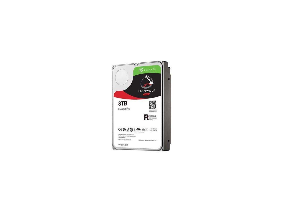 Seagate IronWolf Pro 8TB NAS Internal Hard Drive - CMR 3.5" SATA 6Gbps, 7200 RPM, 256MB Cache, 214Mbps Data Transfer Rate