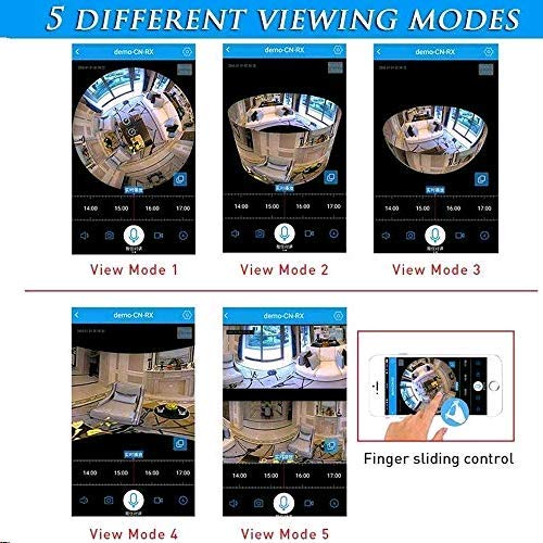 Full HD 1080P Home WiFi Camera, 2.4GHz, 360° Panoramic Wireless Security IP Camera, Remote Viewing Camera, Night Vision Motion Detection