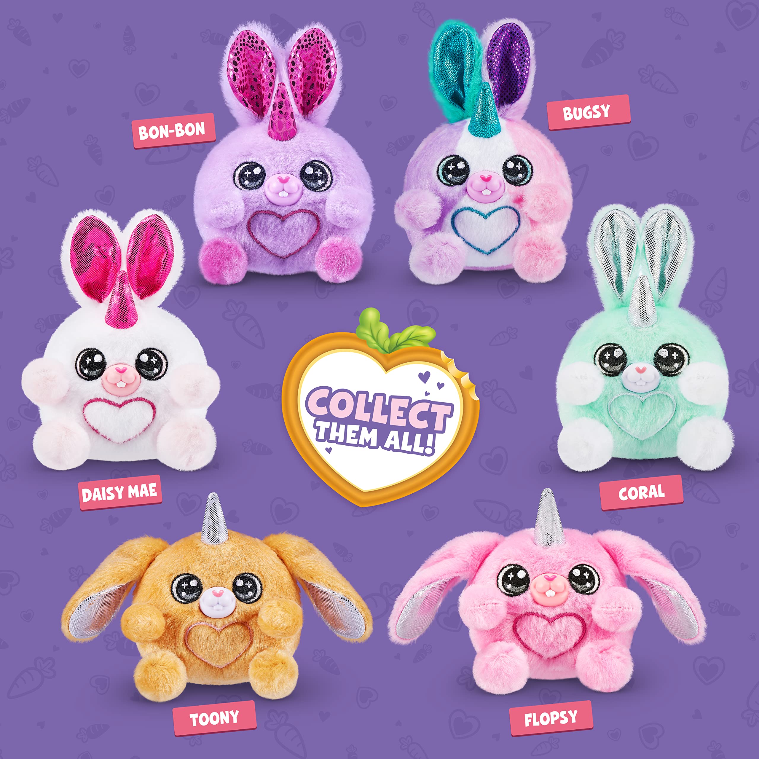 Rainbocorns Bunnycorn Surprise by ZURU (2 Pack) Collectible Plush Stuffed Animal, Surprise Eggs, Stickers, Ages 3+ for Girls & Children (Random)