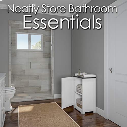 Lavish Home Bathroom Floor Cabinet-29 β, White