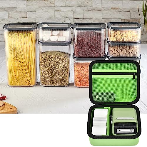 ALKOO Case Compatible with NIIMBOT B21 Label Maker Wireless Thermal Label Printer, Holder for Inkless Label Maker & Labeling Tapes Refills, with Mesh Pocket for Cable Accessories