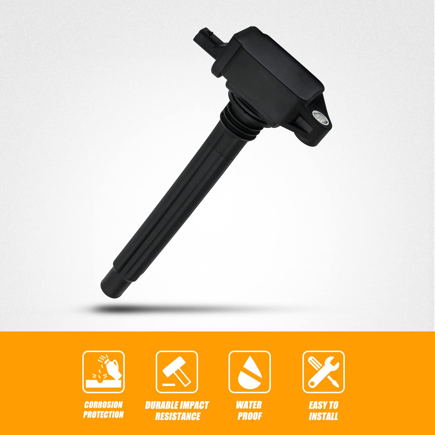 4 Pcs Ignition Coil Compatible with Dodge Dart Jeep Cherokee Renegade Compass Chrysler 200 Fiat 500X Ram ProMaster 2.4L L4 Replace 68242286AA UF751 UF754