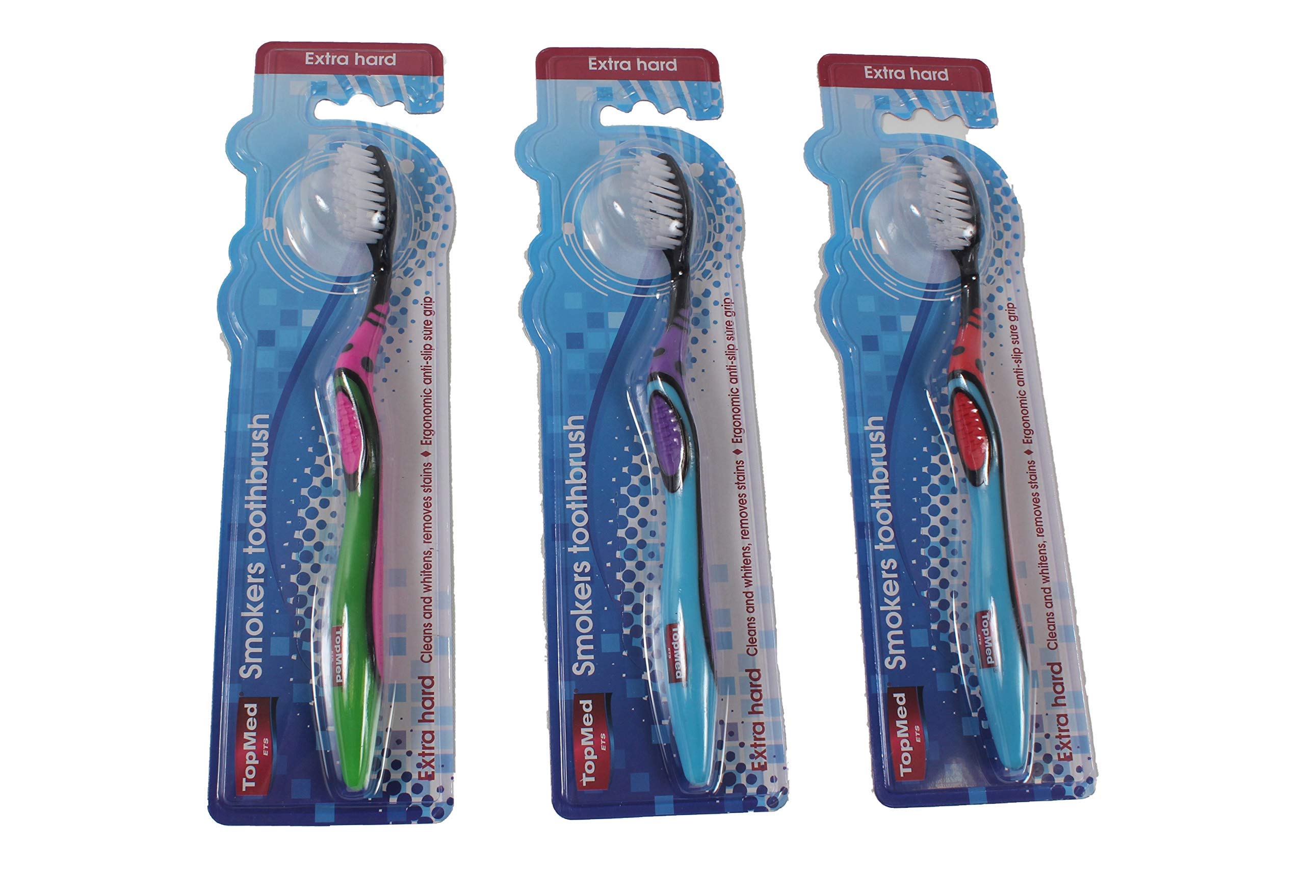Top Med ETS Smokers Toothbrush Extra Hard (Color May Vary)