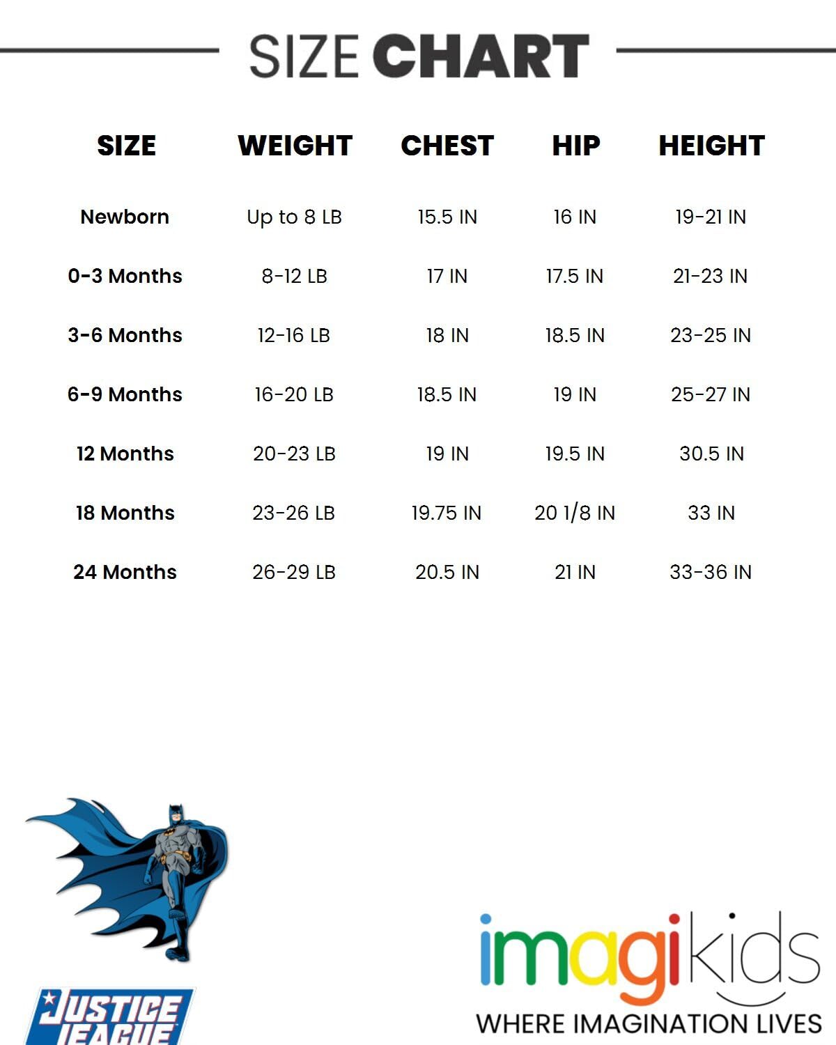 DC Comics Justice League Batman Infant Baby Boys Cosplay Bodysuit and Cape 18 Months