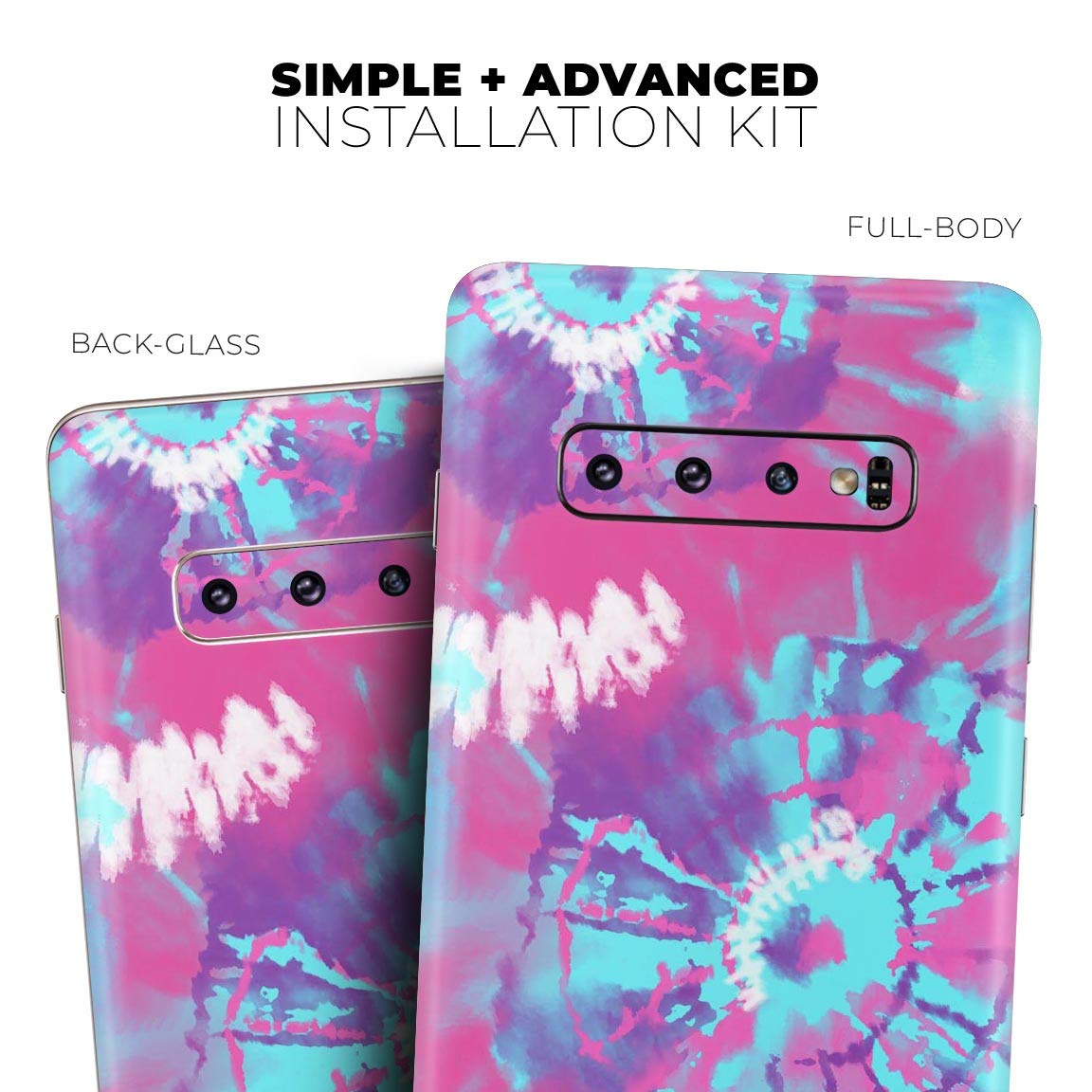 DesignSkinz Spiral Tie Dye V5 Protective Vinyl Decal Wrap Skin Cover Compatible with The Samsung Galaxy S20 (Screen Trim & Back Glass Skin)
