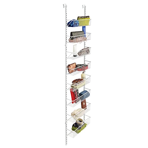 ClosetMaid 97535 Adjustable Wall & Door 8-Tier Basket Organizer, 18", , White