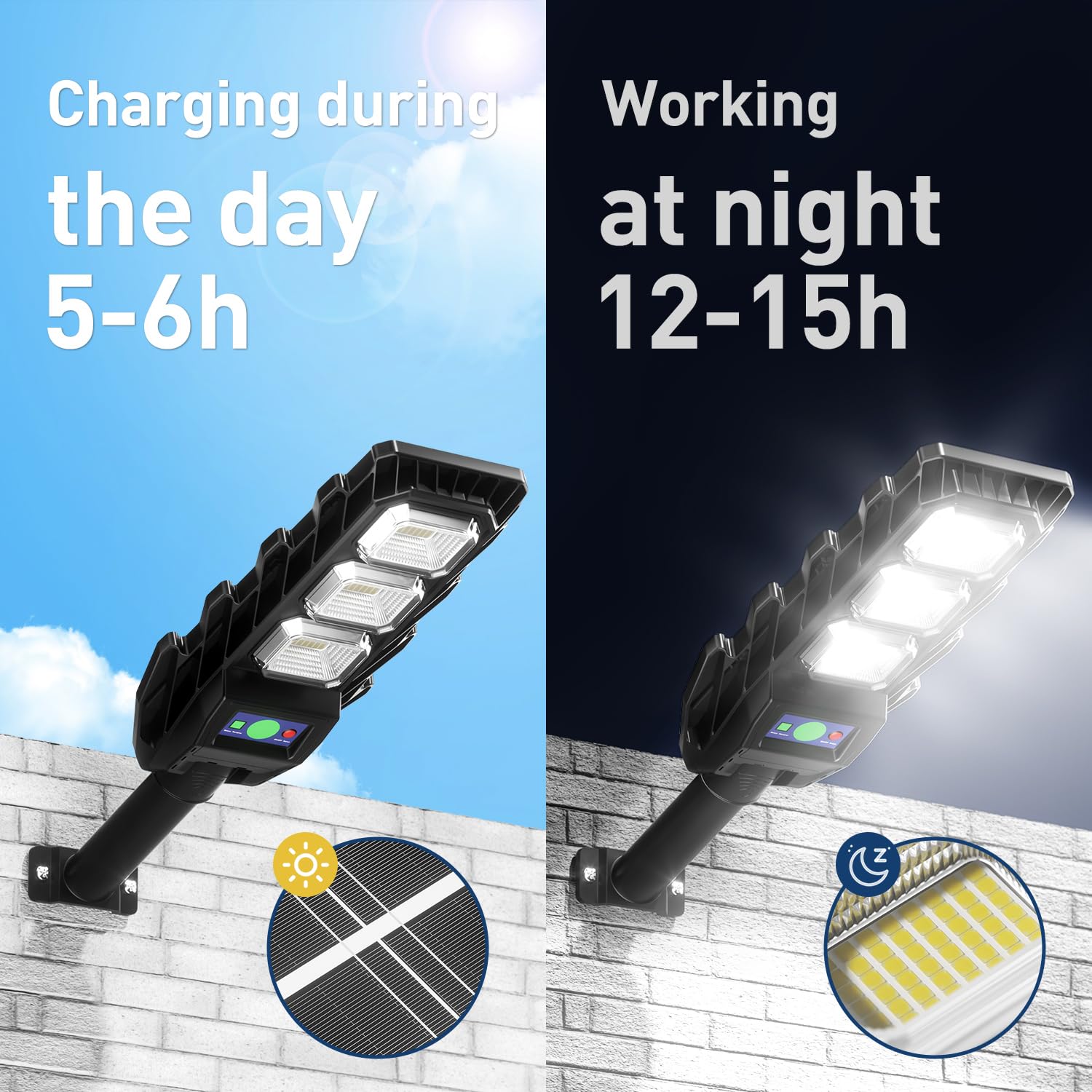 Solar Lights Outdoor Waterproof(600W, 6500K 40000LM Solar Street Lights for Outside Dusk to Dawn, Solar Flood Light Motion Sensor and Remote Control for Area Lighting Yard(2 Pack)