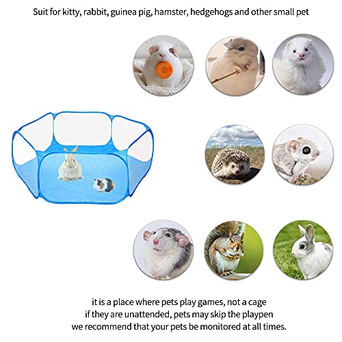 Amakunft 2 Pcs Large Guinea Pig Bed Mat, Rabbit Sleep Bed, 17.7x13.7x2 Inches, Small Animal Playpen for Bunny/Chinchilla/Hedgehog