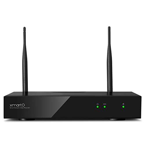 XMARTO H.265 10CH 4K Ultra HD WiFi Security NVR DVR Recorder w. Dual WiFi Routers in,Long Range WiFi, G3 Auto WiFi Relay, Support 10-Cameras,Cloud Storage,Alexa (NO HDD, WNP810/ WNQ58/ WNQ28)