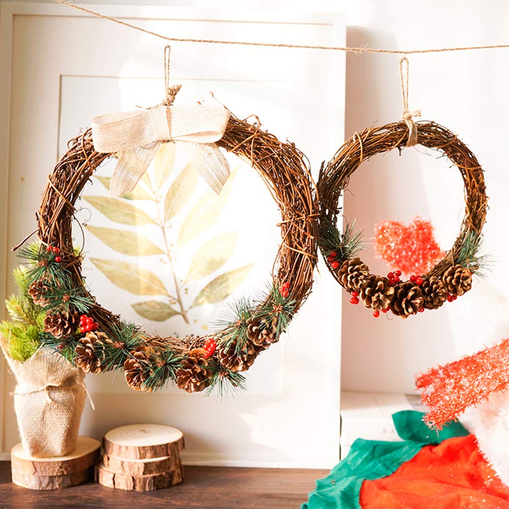 JOHOUSE Natural Pine Cones, Christmas Rustic Pinecones Fall Garland Halloween Thanksgiving Decorations, Christmas Tree Fall Ornaments,18 PCS