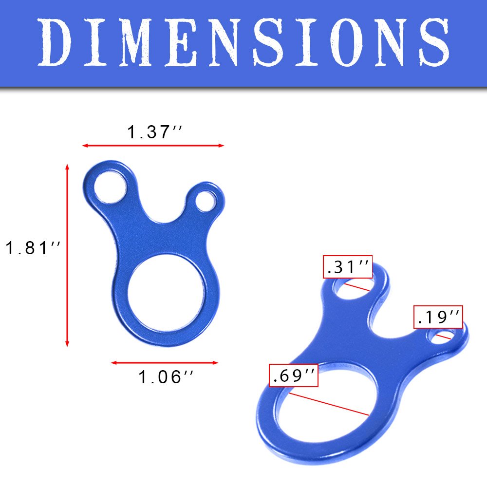 3 Hole Tensioner β Adds Tension to Line of Various Makes (10 Pack, Red)