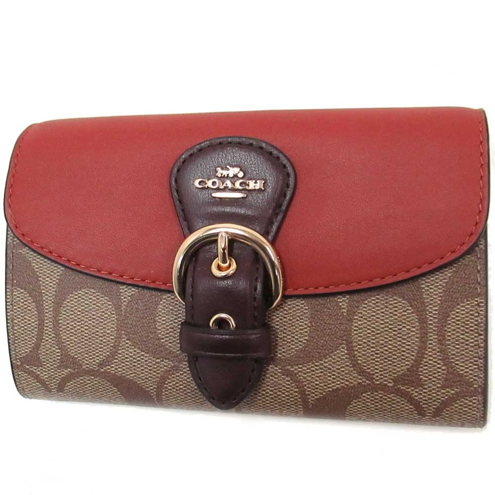 COACH Signature Canvas Kleo Wallet