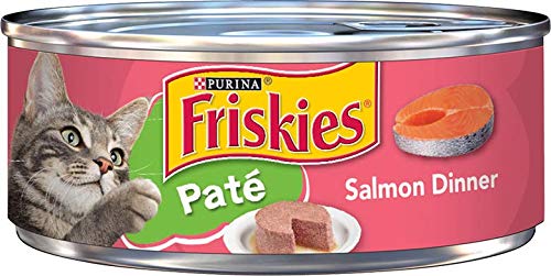 Purina Friskies Salmon Dinner Pate Wet Cat Food, 5.5 oz. Cans (Pack of 12)