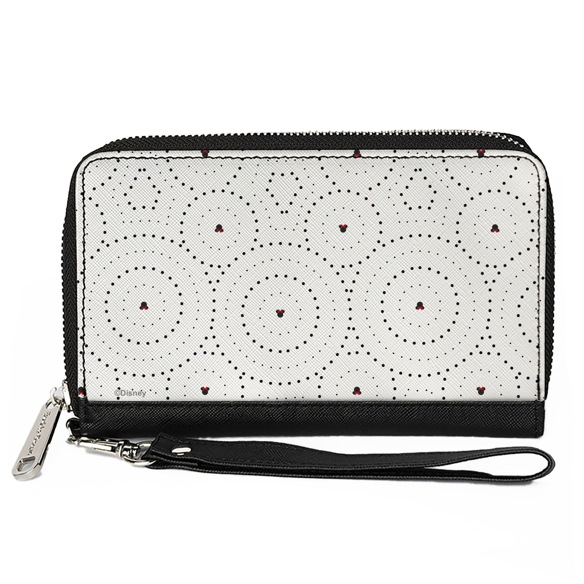 Buckle-Down Women's PU Zip Around Wallet Rectangle-Minnie Mouse, 7.5"x4.5"