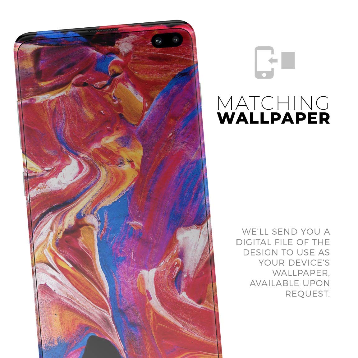 DesignSkinz Liquid Abstract Paint V44 Protective Vinyl Decal Wrap Skin Cover Compatible with The Samsung Galaxy S20 (Screen Trim & Back Glass Skin)