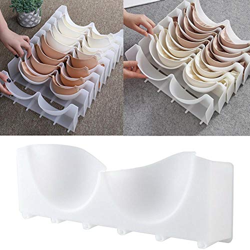 NewMoo 6Pcs / Set Underwear Boxes Stable Stackable Bra Clothes Storage Rack Cupboard Drawer Divider Finishing Combination Bra Organizer