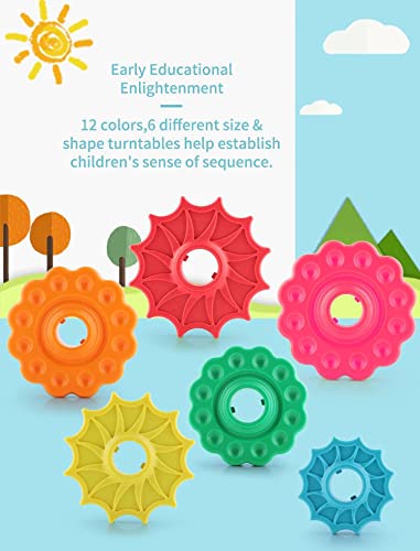 BornCare Kids Spinning Spiral Stacking Toy for Baby Toddler Kids. Durable Colorful Toy Pre K