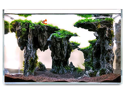 Allcolor Fish Tank Decor Rocks.Aquarium Decoration Model.Easy Superior Aquascape. (Cave of Gods)