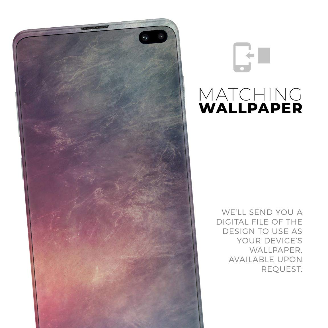 DesignSkinz Abstract Fire & Ice V19 Protective Vinyl Decal Wrap Skin Cover Compatible with The Samsung Galaxy S20 (Screen Trim & Back Glass Skin)