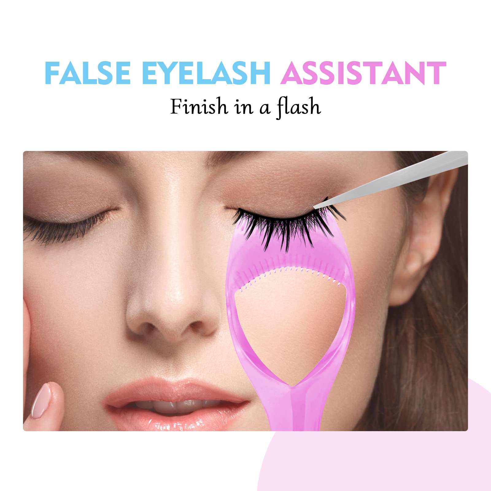 3 IN 1 Eyelash Tool Lash Buddy, Mascara Guard & Eyelash Brush Tool & False Lashes Helper, Lash Mascara Shield Applicator Guard Comb Protector Eyelid for Lashes Natural Look Make Up | 3-Pack