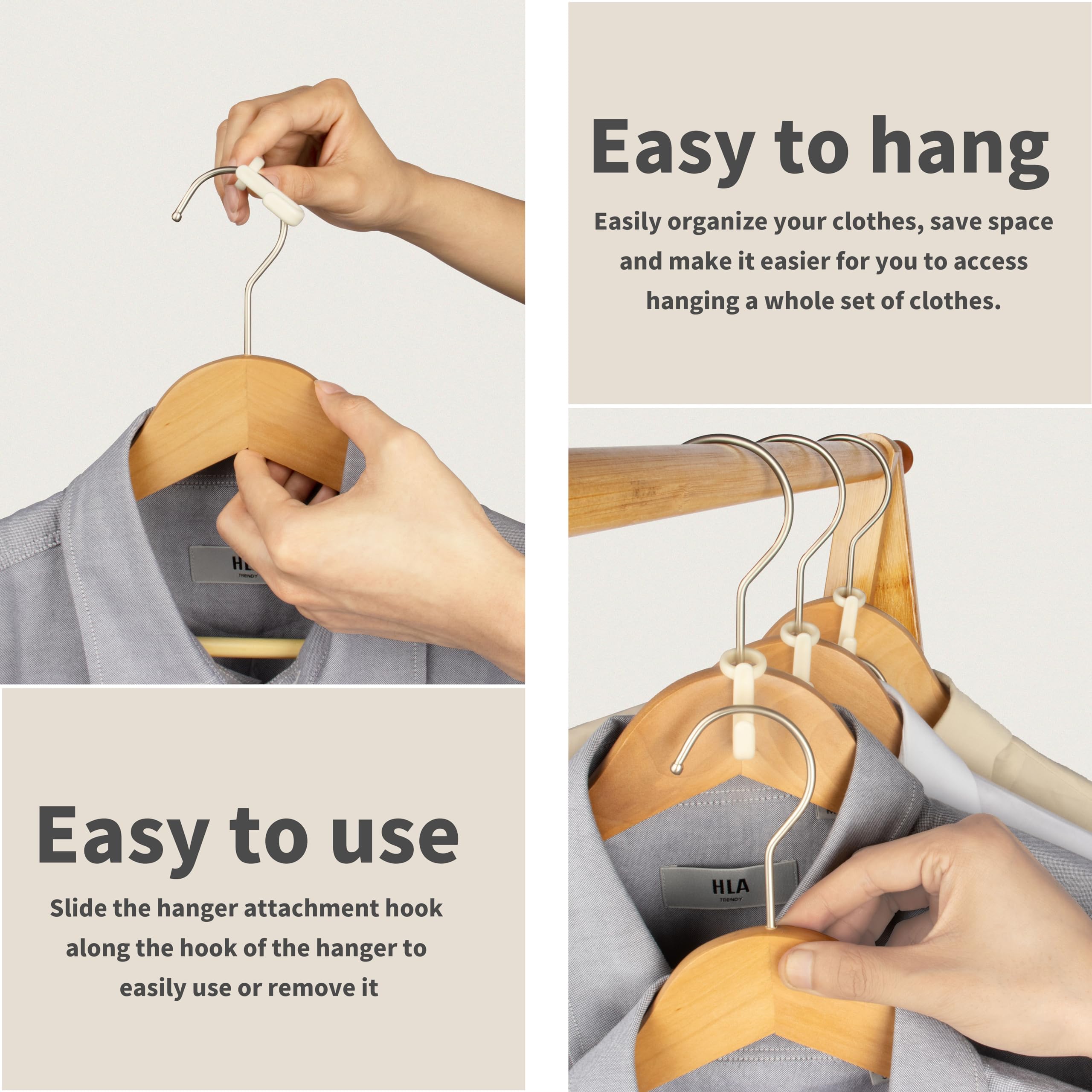 50PCS Hanger Connector Hooks,Space Saving Hangers for Clothes. Hanger Hooks Space Saver. Closet Hanger Connector Hooks. Hangers Space Saving,College Dorm Essentials,Closet Organizers and Storage