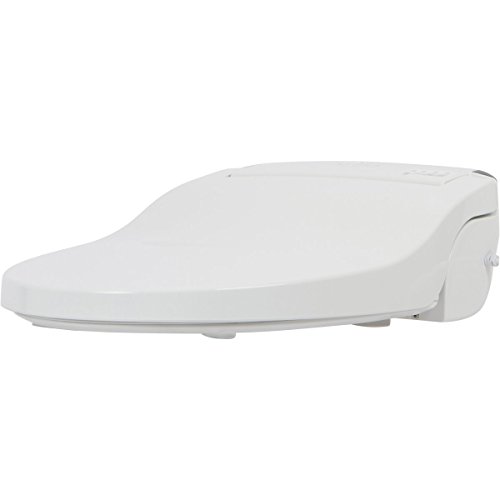 ALPHA BIDET JX Elongated Bidet Toilet Seat, White, Endless Warm Water, Rear and Front Wash, LED Light, Quiet Operation, Wireless Remote, Low Profile Sittable Lid, 3 Year Warranty (Elongated)