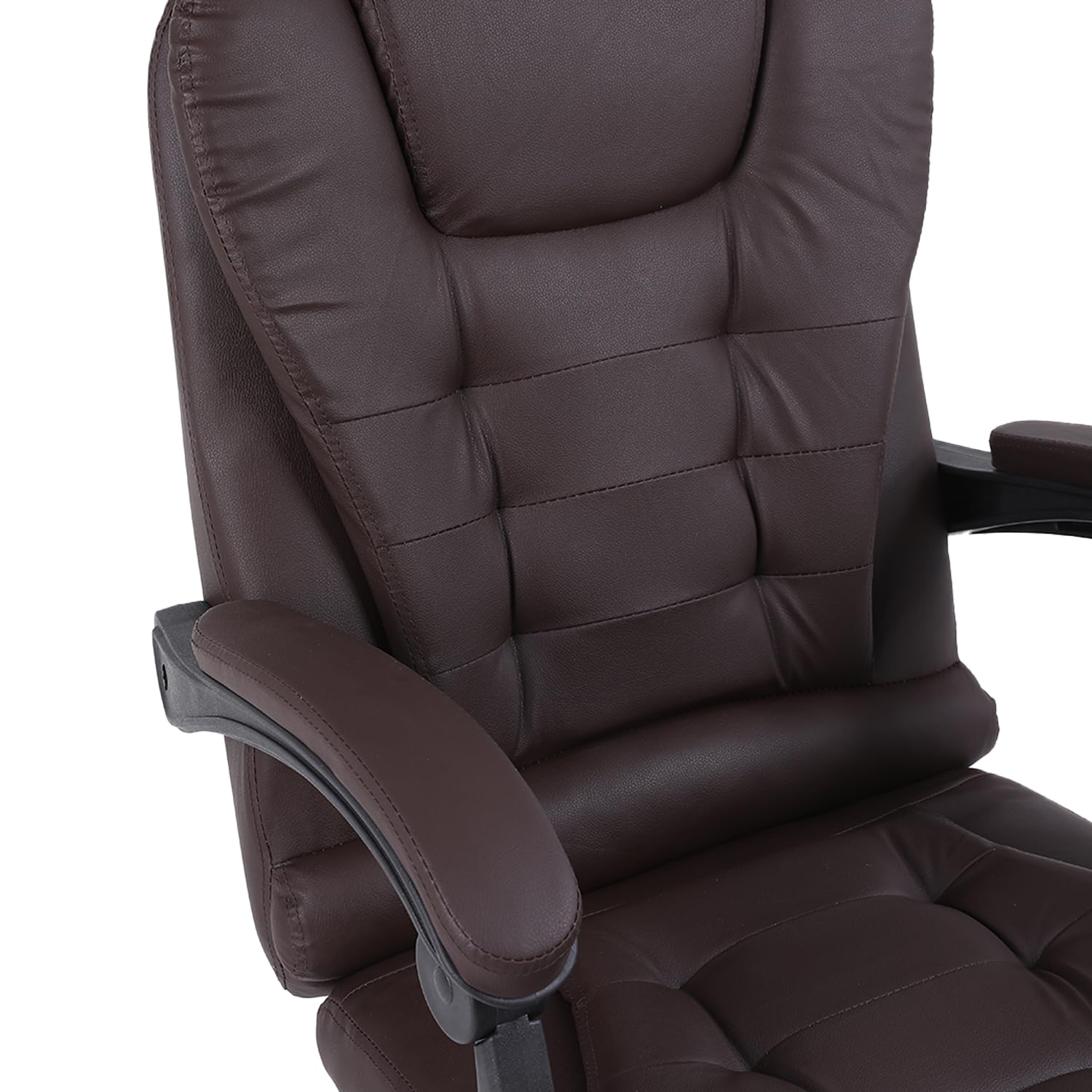 Panana Office Chair Heavy Duty Executive Reclining Computer Swivel Chair (Brown)