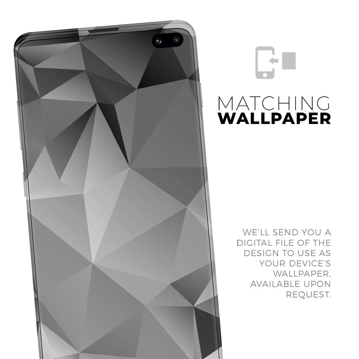 DesignSkinz Vector Black & White Abstract Connect Pattern Protective Vinyl Decal Wrap Skin Cover Compatible with The Samsung Galaxy S20 (Screen Trim & Back Glass Skin)