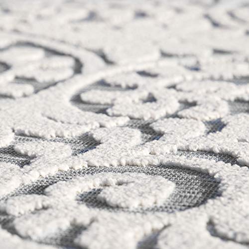 My Texas House by Orian Bluebonnets Area Rug, 5'2" x 7'6", Natural/Gray