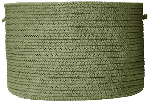 Colonial Mills BR69 18 by 18 by 12-Inch Boca Raton Solid Storage Basket, Moss Green