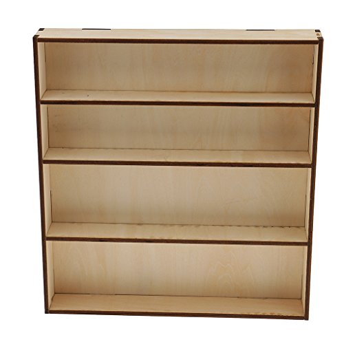 LoveinDIY 2Pcs Natural Wooden Paint Rack Stand Pigment Ink Storage with Cabinet Holder Organizer for Multi Bottles of