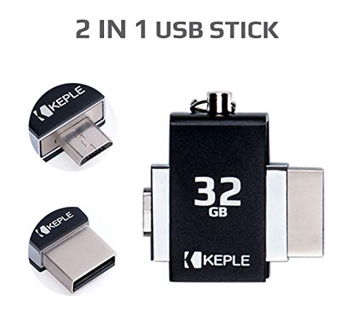 32GB USB Stick OTG to Micro USB 2 in 1 Pen Flash Drive Memory Stick 2.0 Compatible with Samsung Galaxy Tab E 9.6, 4 7.0, 4 8.0, 4 10.1, 3 7.0, 3 8.0, 3 10.1, Pro 8.4, Pro 10.1 Tablet 32 GB Thumb Drive