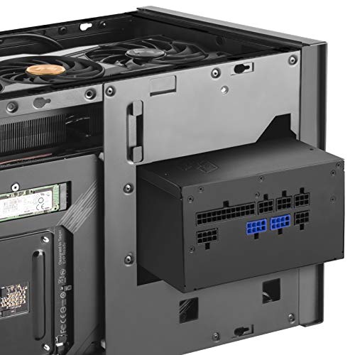 SilverStone Technology SUGO 14, SG14, Black, Mini-ITX Cube Chassis, Supports 3 Slot Full Length GPUs/ATX PSU / 240mm AIO, 4 Removable Panels, SST-SG14B