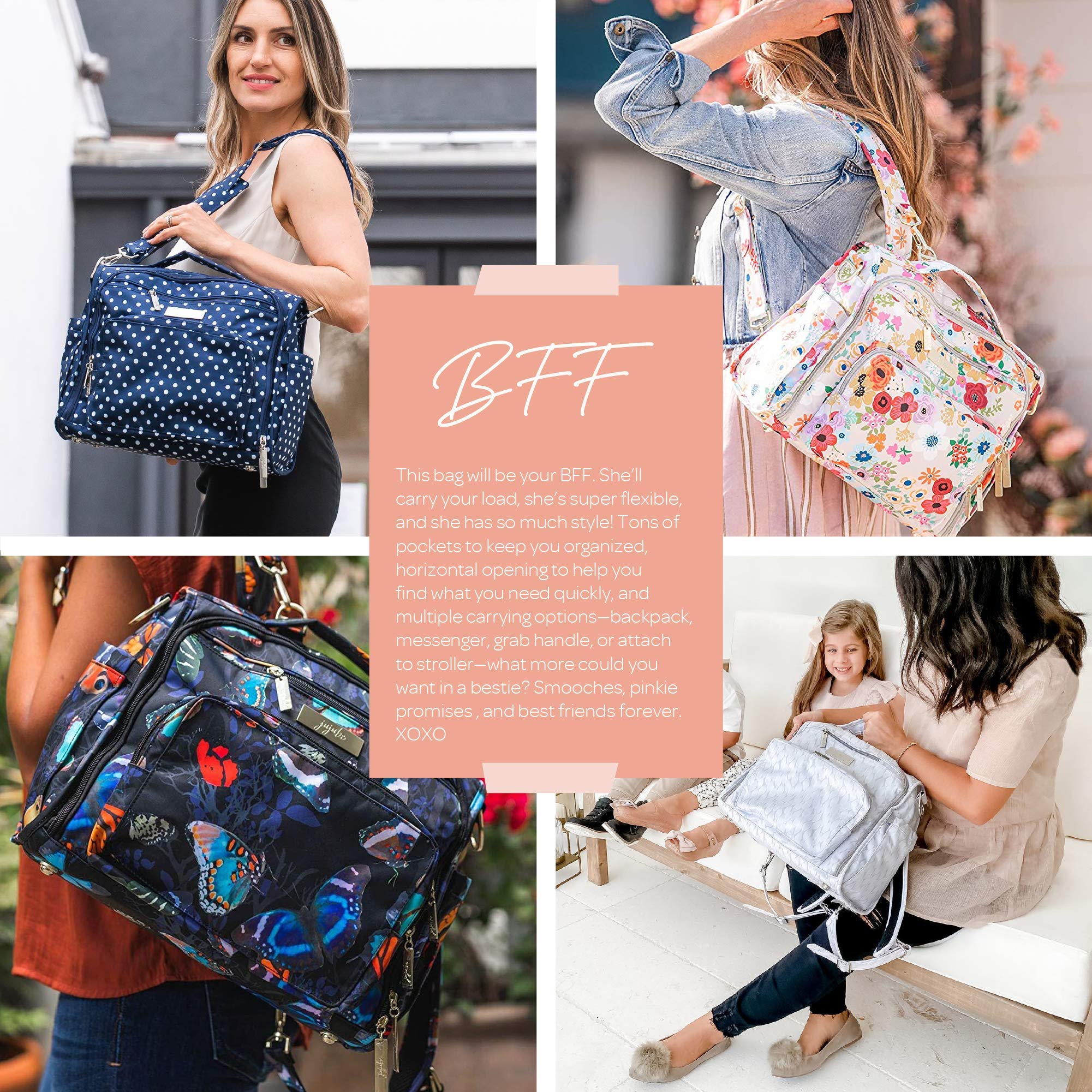 JuJuBe x Tokidoki B.F.F. Diaper Backpack, Multi-functional Convertible + Messenger Bag | Travel-Friendly, Stylish Diaper Bag | Camp Toki