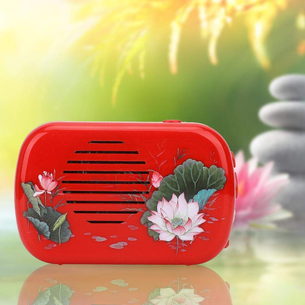 Zerodis Mini Buddha Music Player Machine Buddhist Chanting Player Praying Song with 22 Buddhist Songs(Jujube Red)(Jujube Red)