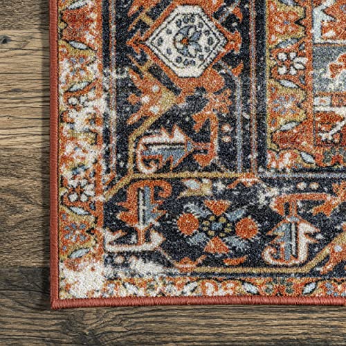 nuLOOM Florence Vintage Persian Runner Rug, 2' 6" x 6', Rust
