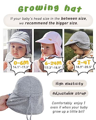 FURTALK Baby Sun Hat UPF 50+ UV Ray Sun Protection Cotton Toddler Hats for Boys Girls